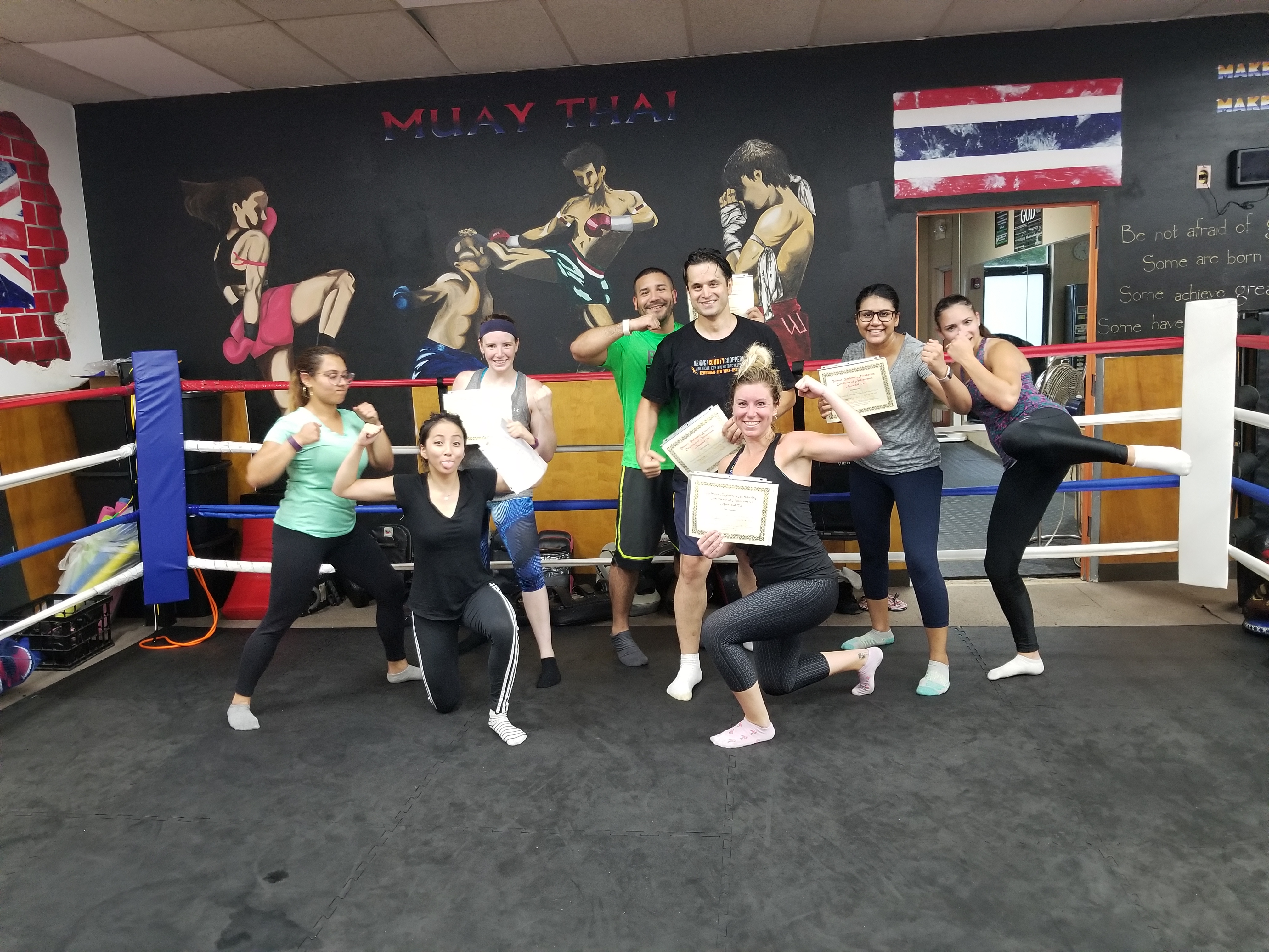Beginners Muay Thai Kickboxing Graduation Class July 2019 - Muay Thai ...